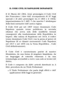 Il codice civile napoleonico - Docsity