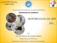 Aula 2 - microbiologia do leite - engal - Microbiologia do leite - Docsity