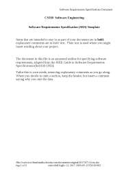 Software Requirements Specification - Docsity