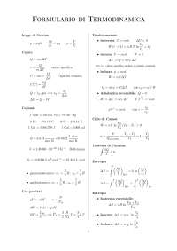 Formulario per esercizi di termodinamica | Formulari di Termodinamica ...