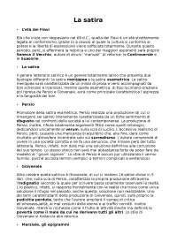 La satira: giovenale, marziale e persio | Appunti di Latino | Docsity