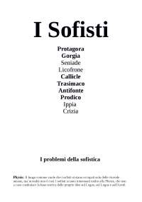 I Sofisti - Mauro Bonazzi - Docsity