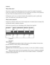 INTRODUCTION TO EXCEL CHARTS - Docsity