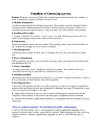 Function of Operating System - Docsity