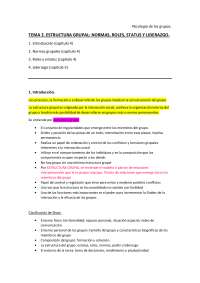 TEMA 2. ESTRUCTURA GRUPAL: NORMAS, ROLES, STATUS Y LIDERAZGO - Apuntes ...