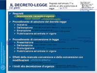 Decreto legge - Decreto legislativo - Schemi - Diritto pubblico - Docsity