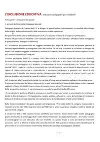 L'inclusione educativa. Indicazioni pedagogiche per la disabilità ...
