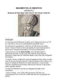Biografia di maometto - Docsity