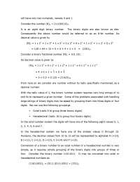 Number systems conversions - Docsity