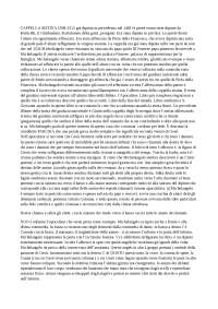 Michelangelo Cappella Sistina, non finito - Docsity