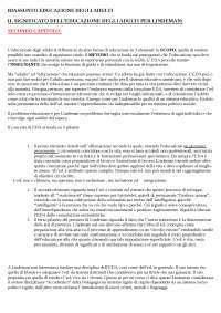 IL SIGNIFICATO DELL'EDUCAZIONE DEGLI ADULTI DI EDUARD C. LINDEMAN - Docsity