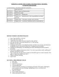 Marking scheme for IT report - Docsity