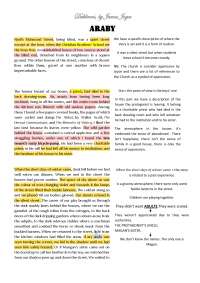 Araby - Dubliners by James Joyce - Docsity