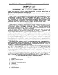 Norma Oficial Mexicana NOM-113-STPS-2009 - Docsity