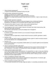 ACCA Accountant in Business (FFA/F1) Flash Card - Docsity