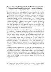 Quiz Frederick Douglass Answer - Apuntes de Literatura Americana - Docsity