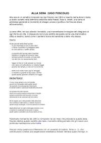 UGO FOSCOLO "ALLA SERA" - Docsity