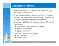 Allocation of frames in Operating Systems , priority allocation, global ...
