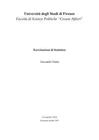 Eserciziario con soluzioni di statistica - Docsity