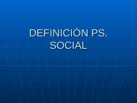 DEFINICIÓN PS. DEFINICIÓN PS. SOCIALSOCIAL TIPOS DEFINICIONESTIPOS ...