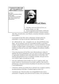 Resumo sobre karl marx - Docsity