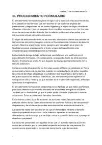 El procedimiento formulario - Ejercicios de Derecho Romano - Docsity