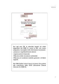 SCID-1 Structured Clinical Interview | Dispense di Psicologia Generale ...