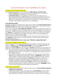 Giovanni verga e il verismo italiano - Docsity