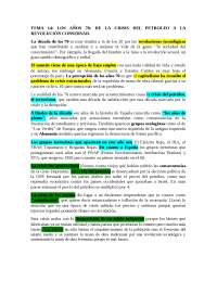 TEMA 14: LOS AÑOS 70: DE LA CRISIS DEL PETROLEO A LA REVOLUCIÓN CON ...