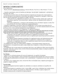 Resumo de Sistema Complemento - Resumo do Sistema Complemento do livro Imunobiologia | Docsity