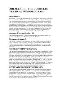 AIR ALERT III: THE COMPLETE VERTICAL JUMP PROGRAM Introduction Air ...