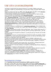 Che cos'è la socializzazione - Docsity