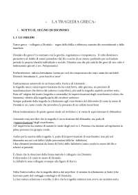 La tragedia greca, origini, storia e rinascita riassunto capitoli - Docsity