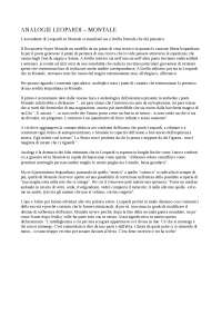 Analogie tra Leopardi e Montale - Docsity