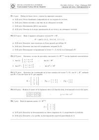 EXAMEN ALGEBRA CON SOLUCIONES - Exámenes de Álgebra | Docsity