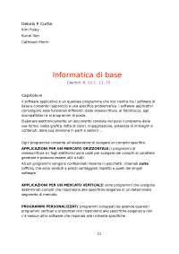 Riassunto informatica di base Dennis P. Curtin Kim Foley Kunal Sen Cathleen Morin - Docsity