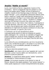 Analisi Addio ai monti - Docsity