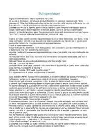 Filosofo Arthur Schopenhauer | Schemi e mappe concettuali di Filosofia | Docsity