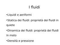 Statica dei fluidi - pressione - Docsity