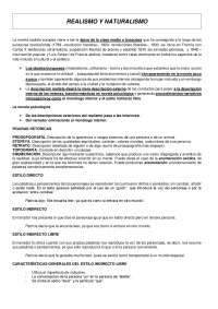 Realismo y Naturalismo - Docsity