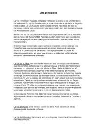 Vías principales La Vía Hercúlea o Augusta: enlazaba Ro - Apuntes de ...