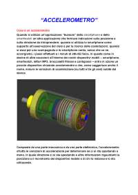 Accelerometro e le sue funzioni - Docsity