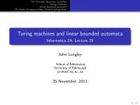 Linear bounded automata - Docsity