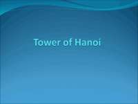 Tower of hanoi slides | Slides Data Structures and Algorithms | Docsity