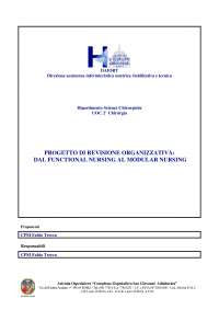Dal functional nursing al modular nursing - Docsity