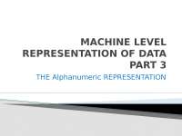 Machine level representation of data - Docsity