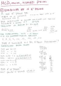 Esercizi mcd mcm numeri primi secondo parziale istituzioni matematiche ...
