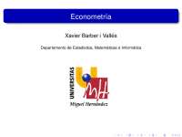 Esquema econometria - Esquemas y mapas conceptuales de Administración de Empresas - Docsity