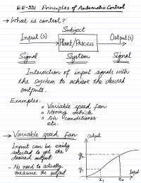 Automatic control notes help you to understand the lectures - Docsity