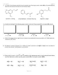 Organic Chemistry 1 Acid-Base Worksheet - Docsity